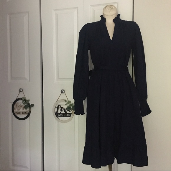 Elie Tahari | Dresses | Nwt Elie Tahari Navy Pintuckpleated Poplin ...